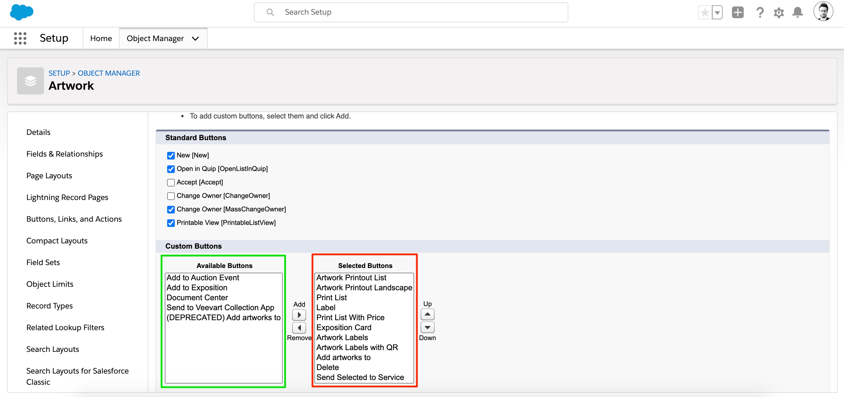 Show/Hide Buttons in List Views