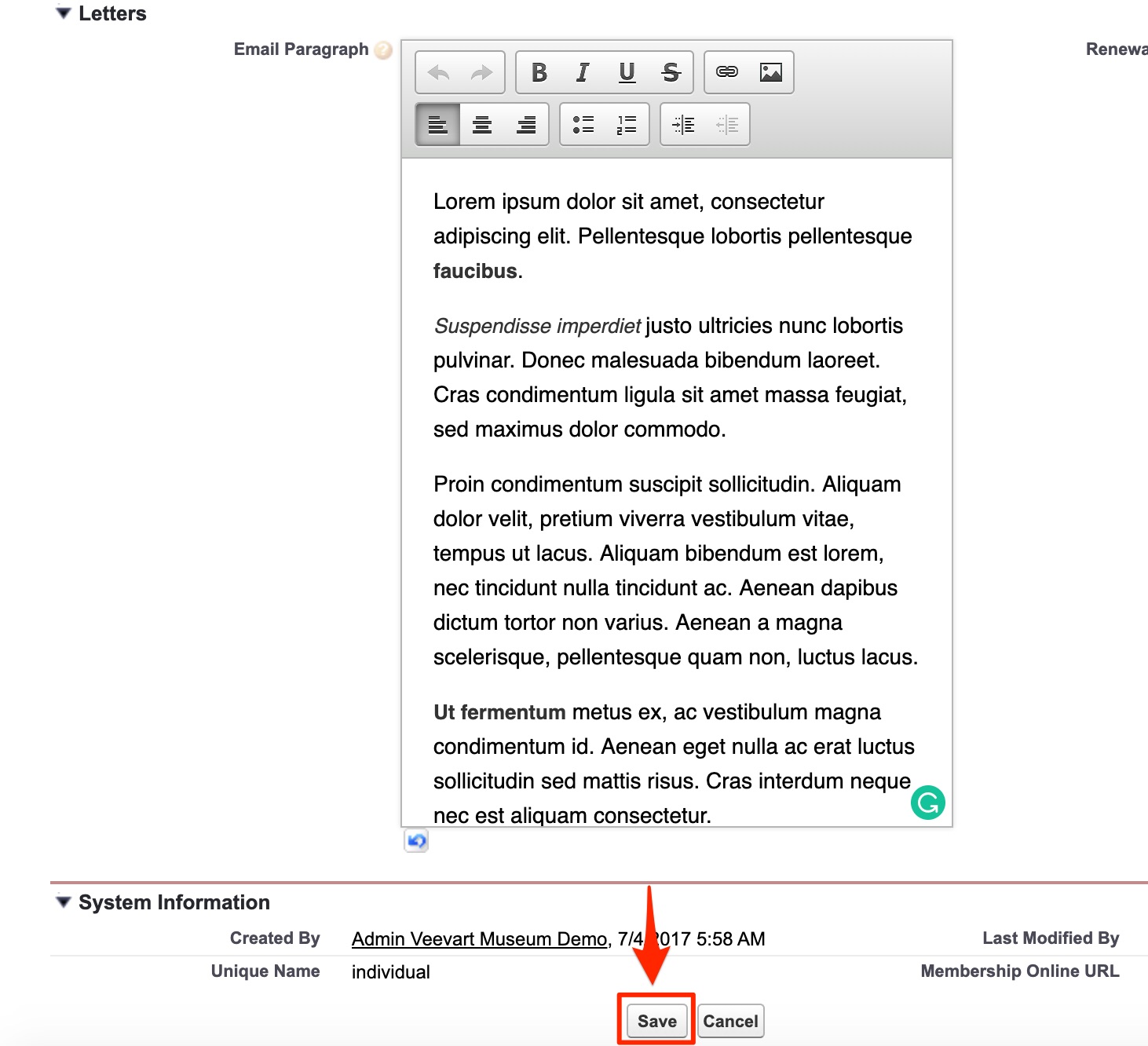 How to edit Rich Text fields for Documents