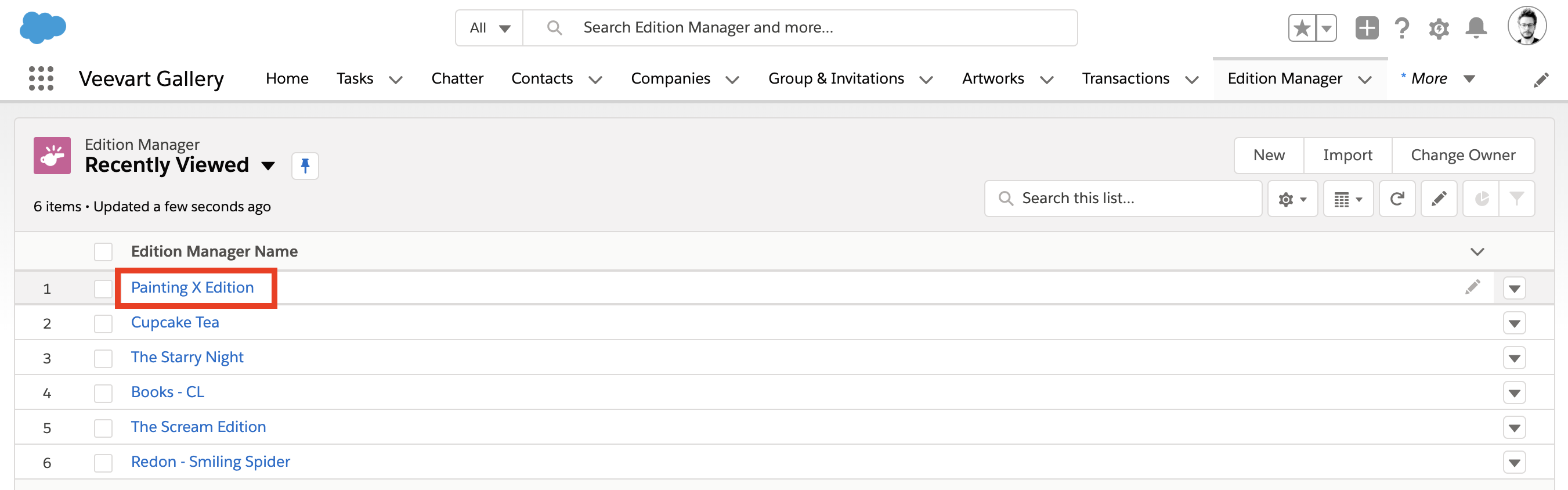 Creating a Transaction from Edition
