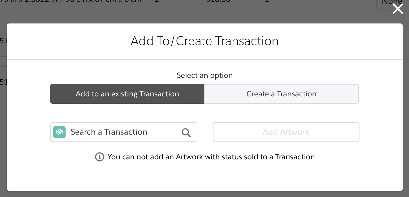 Creating a Transaction from Edition