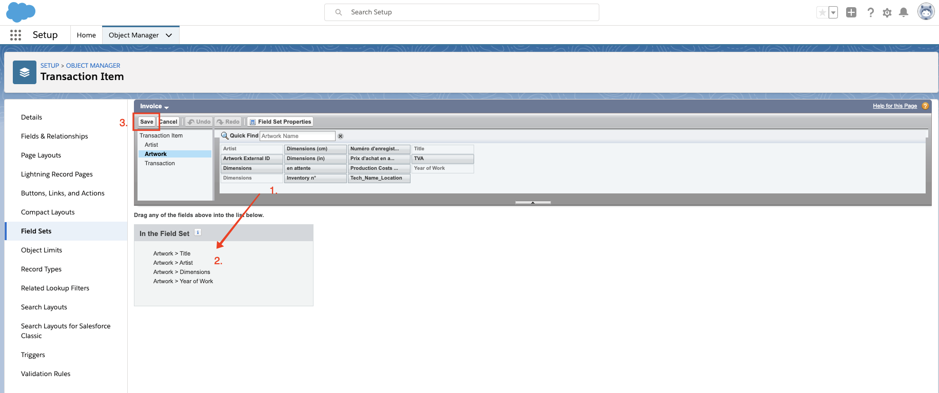 Invoice Fields Setup