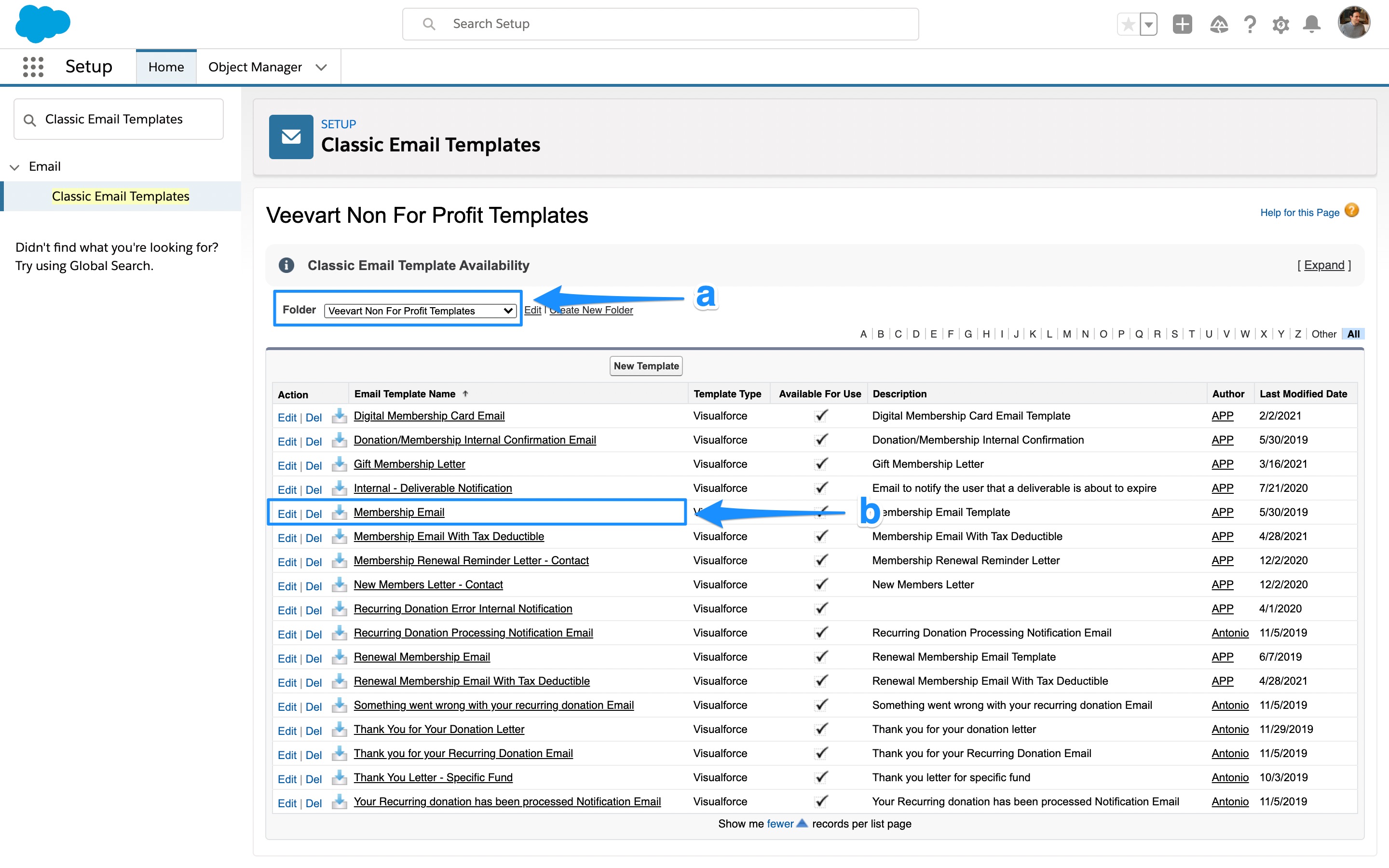 How to change the subject of an Email Template