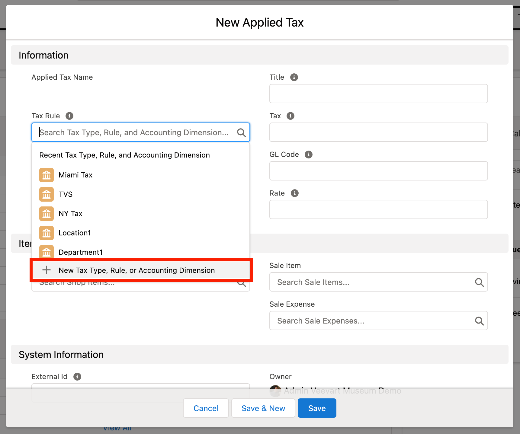 Ticketing Tax Structure