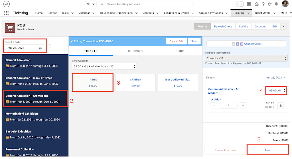 How to edit Tickets in the POS - Salesforce