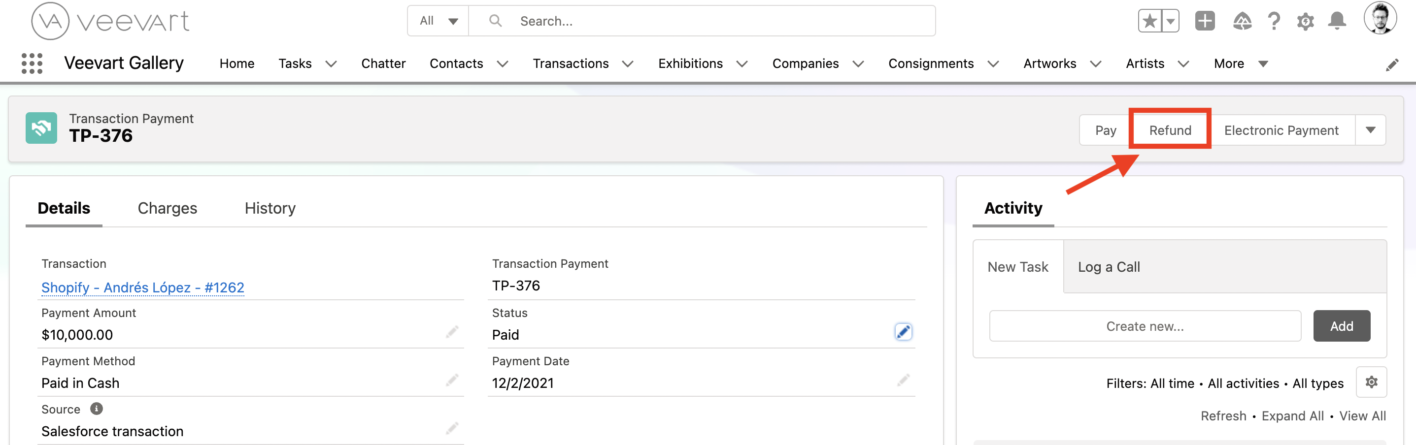 Transaction Payment Refund