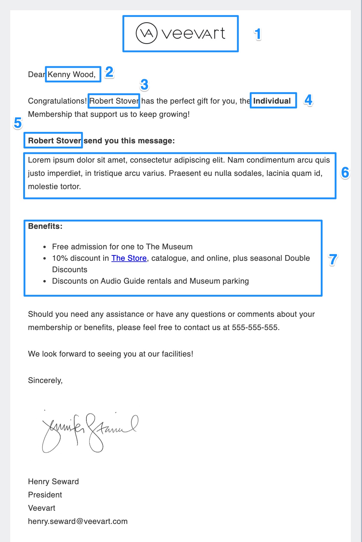 Gift Membership Letter