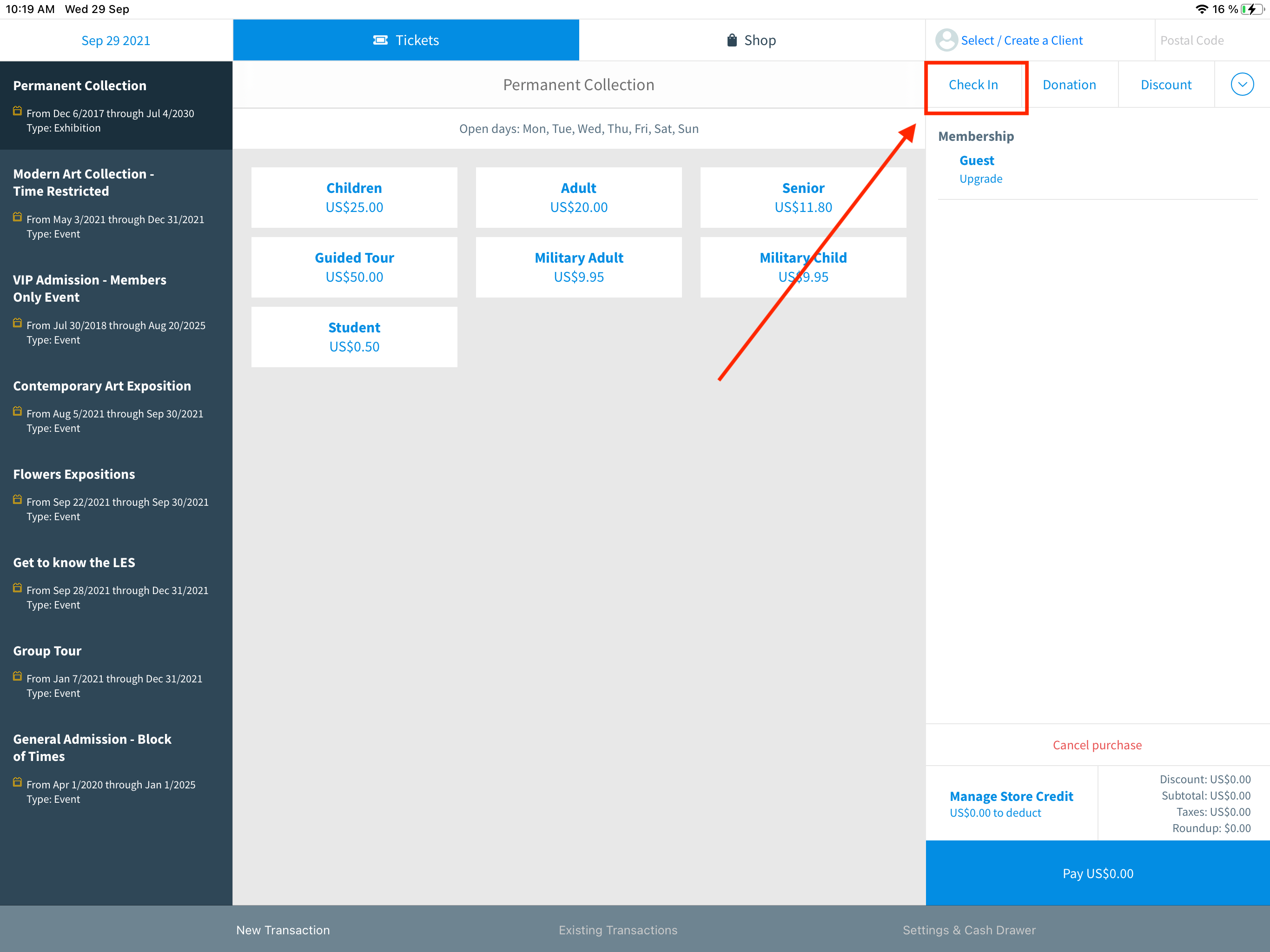 How to Check-In in POS