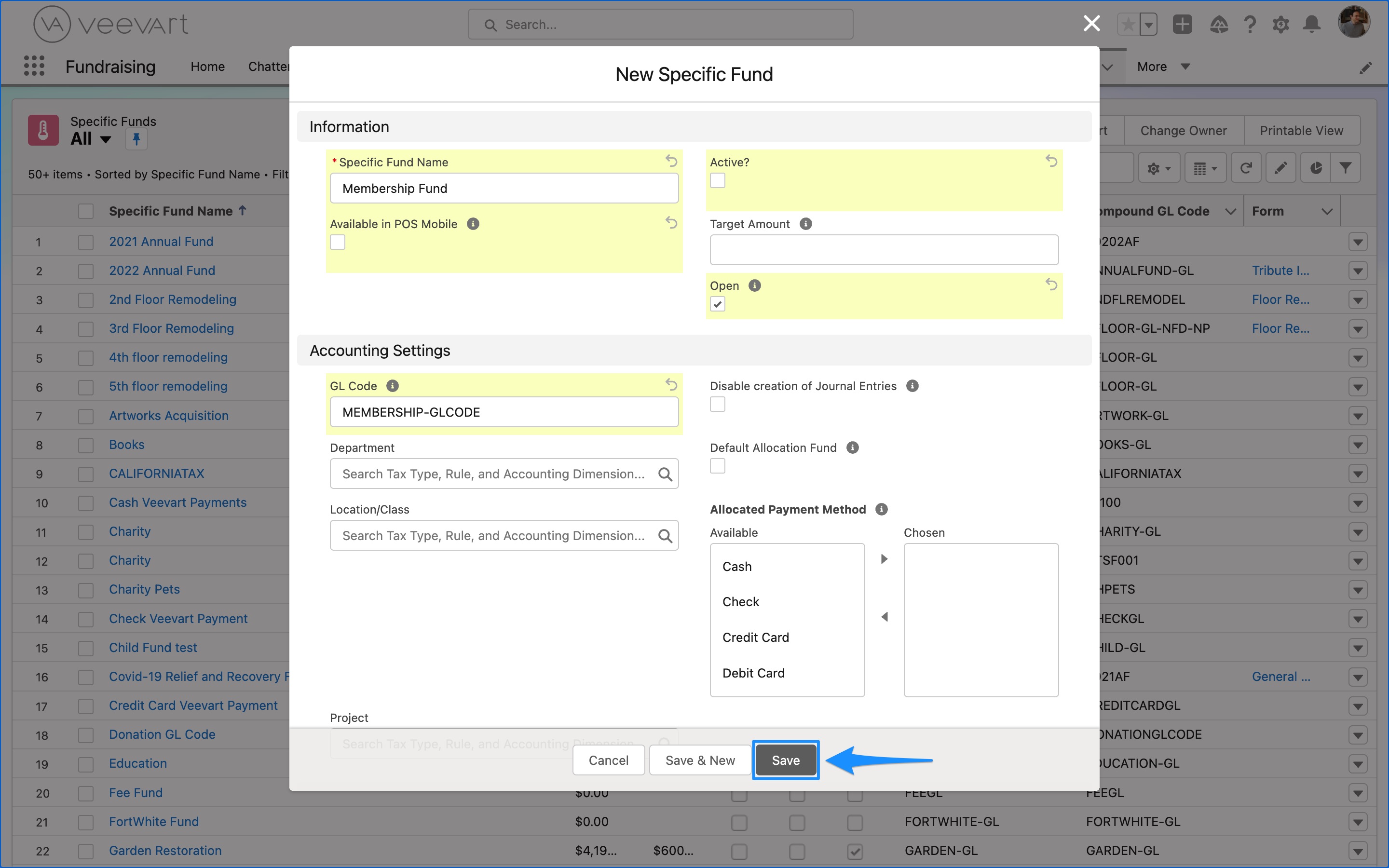 How to set up accounting codes for a Membership Program