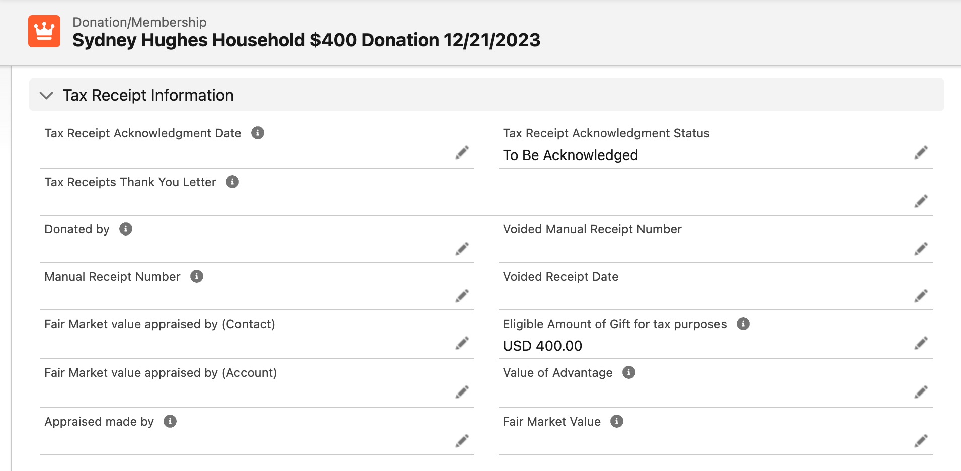 How to set up automatic sending of Tax Receipts
