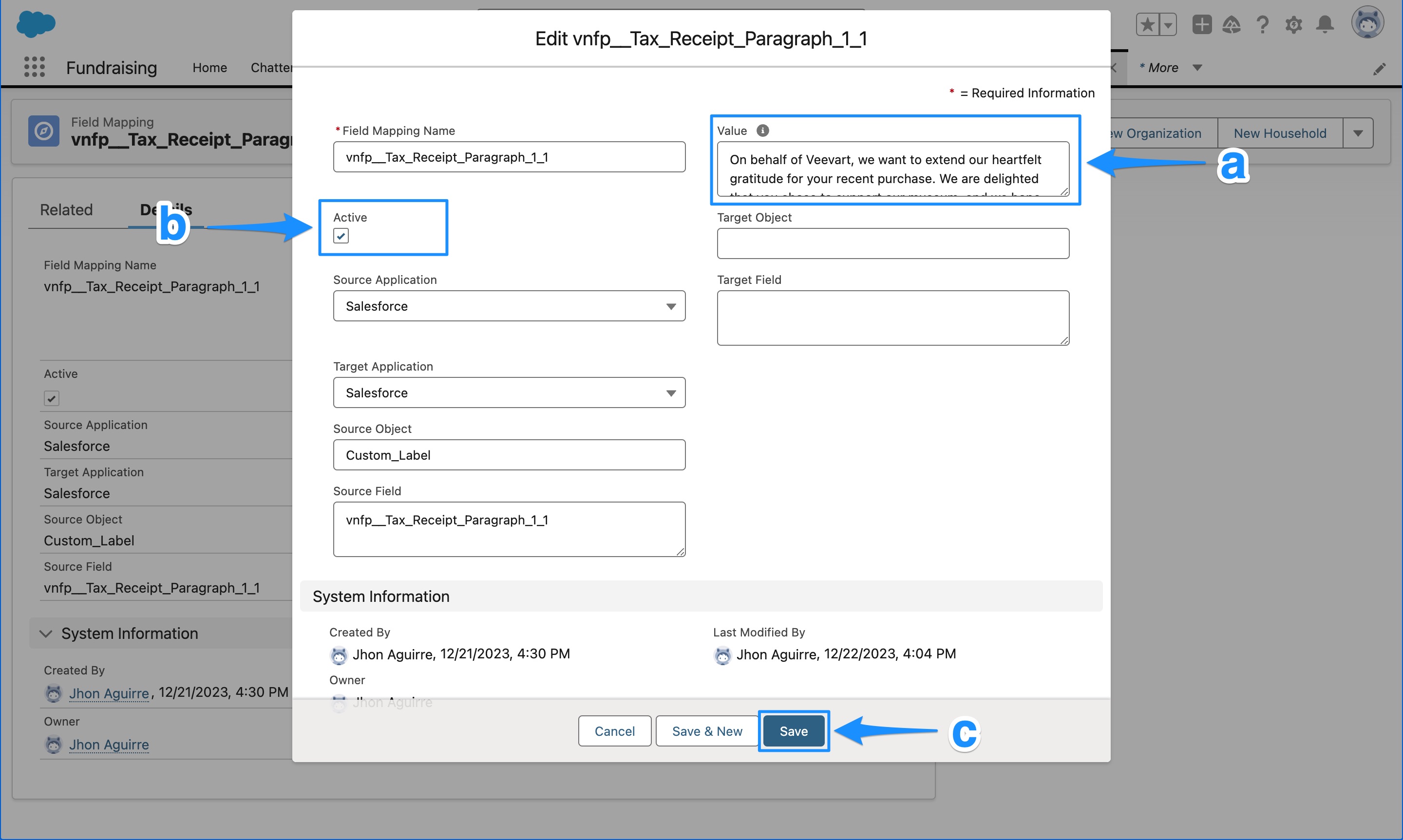 How to set up automatic sending of Tax Receipts