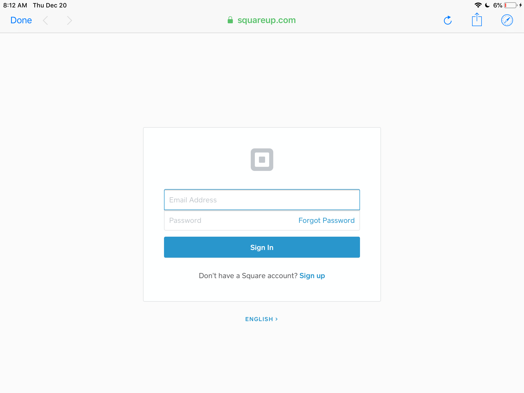 Square Authentication