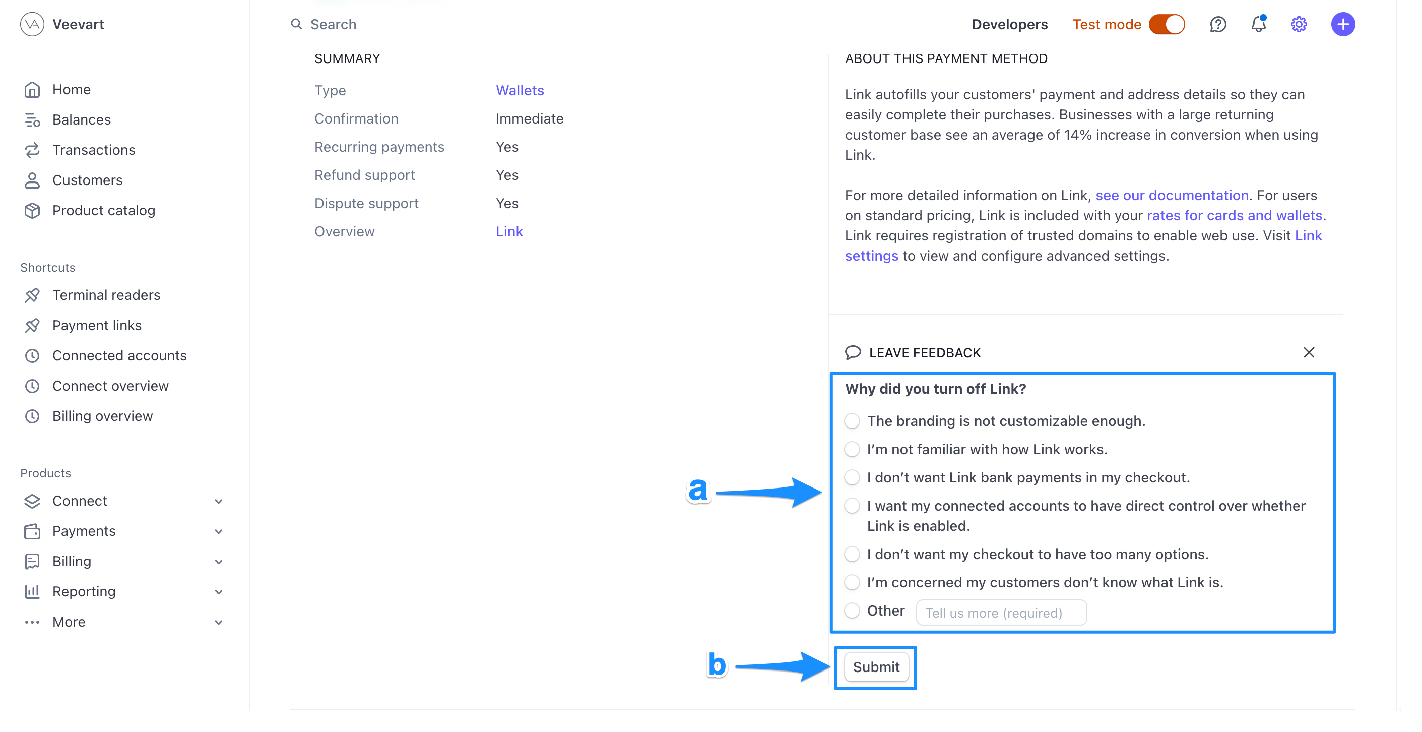 How to turn off Stripe Link