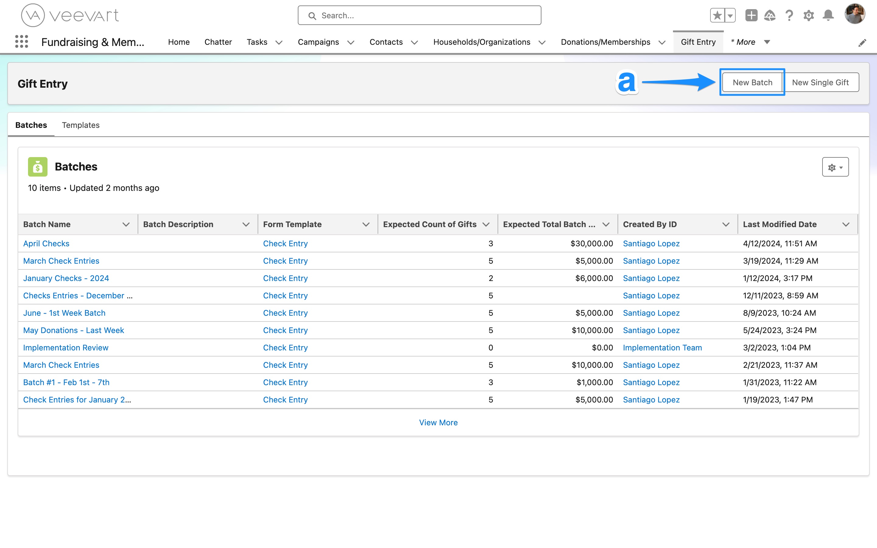 How to create a Gift Batch to process Membership Opportunities?