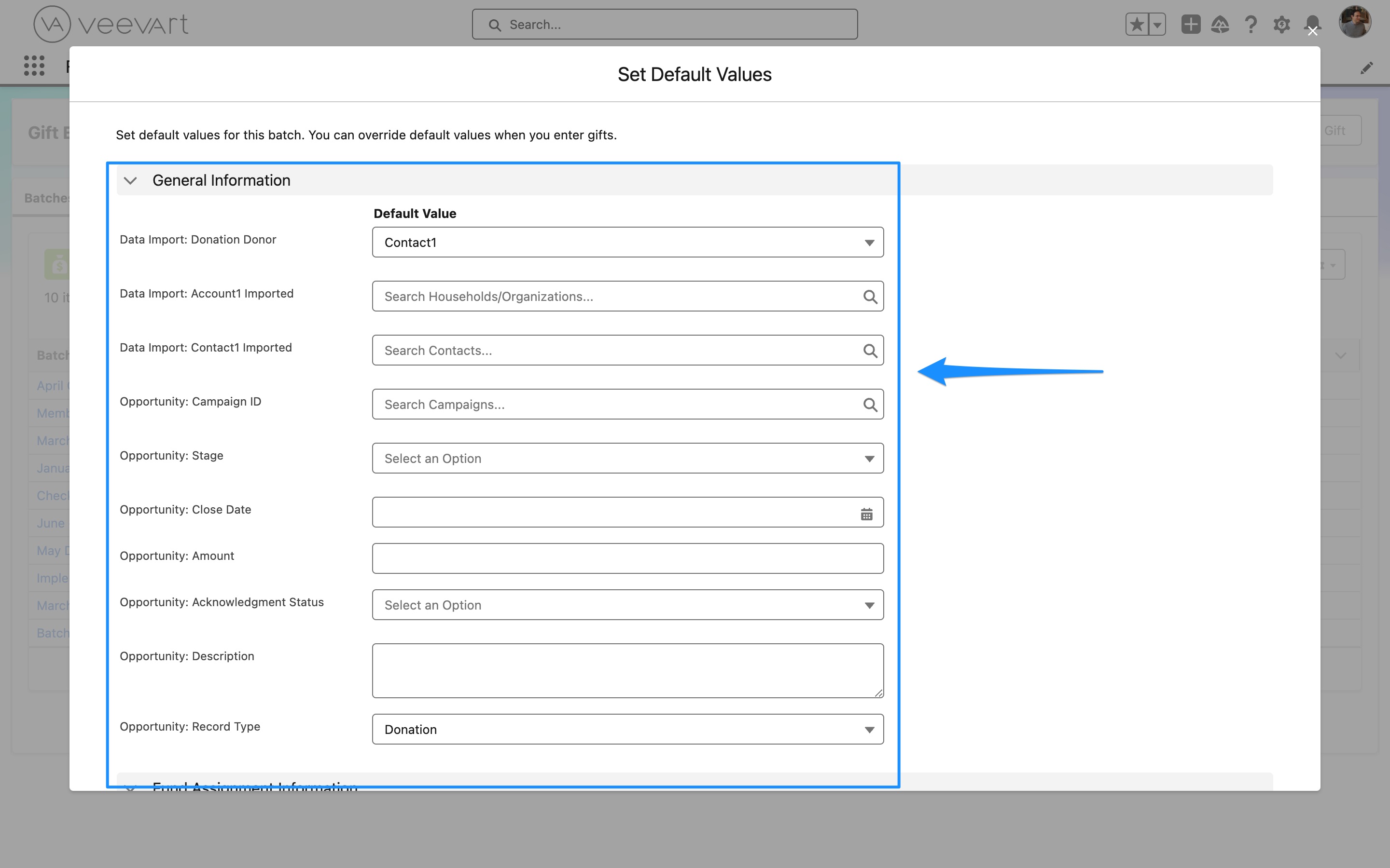 How to create a Gift Batch to process Donation Opportunities?