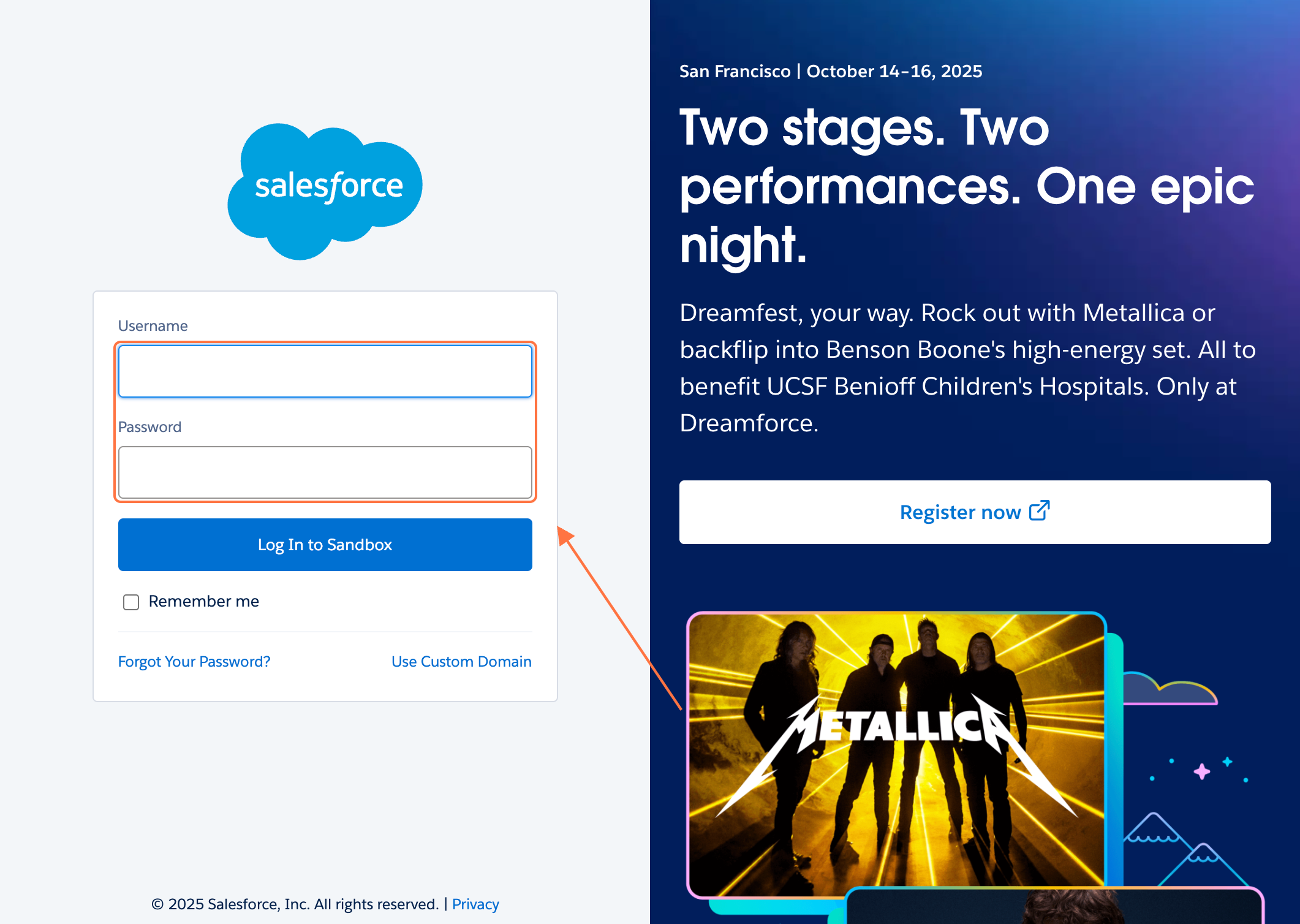 Logging In to Salesforce and Salesforce Sandbox